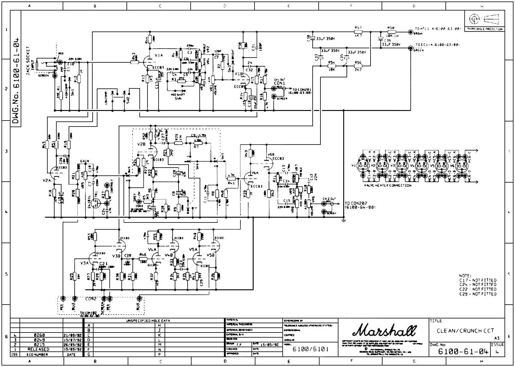 Marshall 30th Anniversary Schematics - Dr.Tube