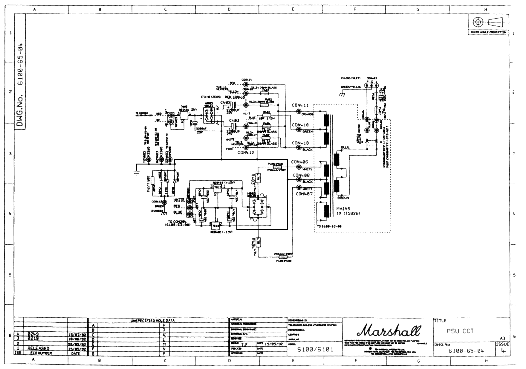 Marshall 30th Anniversary Schematics - Dr.Tube